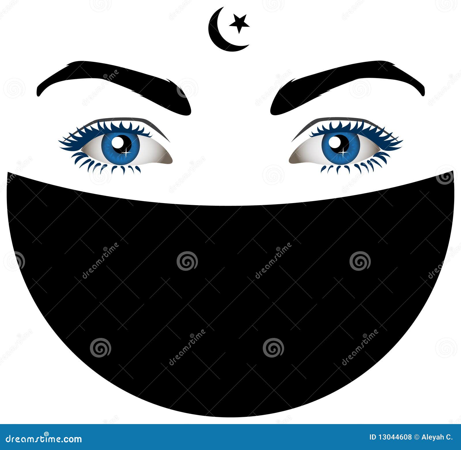 Muslimah eyes stock vector. Illustration of faith, ethnic - 13044608