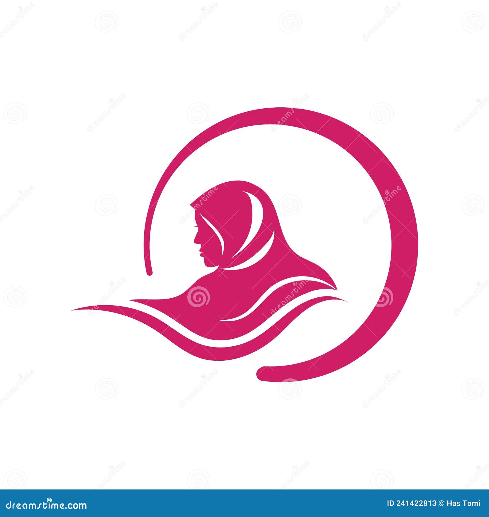 Muslimah Hijab Logo Design Hijab Logo Template Vector Image and Icon ...
