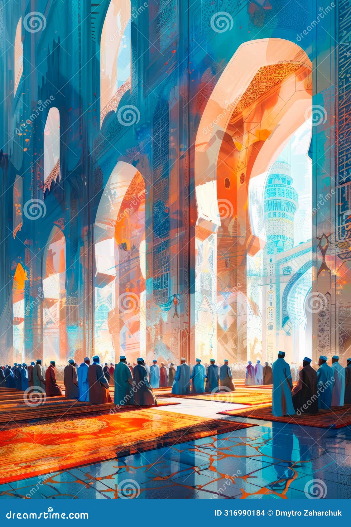 Imam Leading Prayer Concept. Flat Vector Illustration | CartoonDealer ...