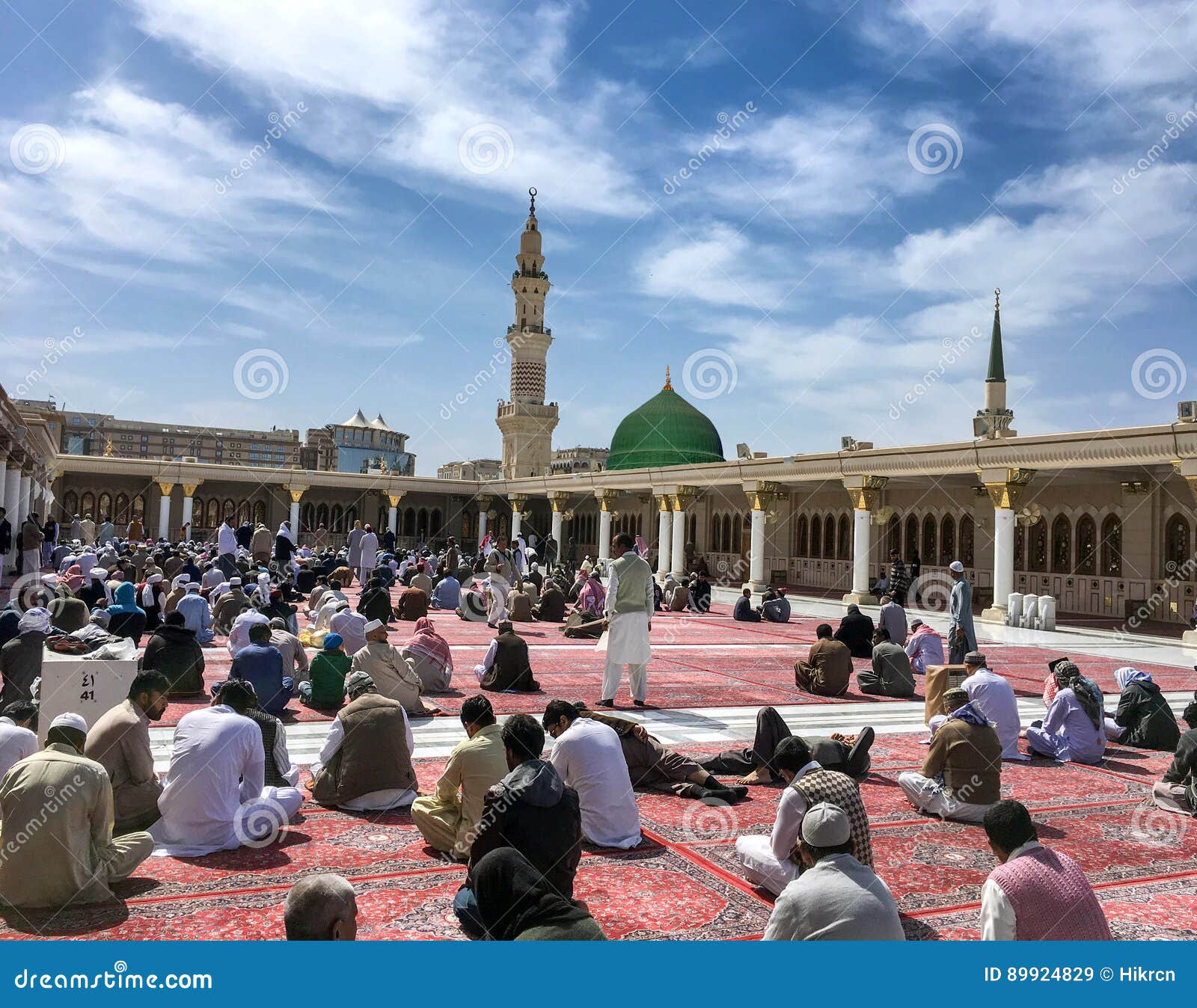 Muslims Gathered For Worship Nabawi Mosque, Medina, Saudi Arabia ... Muslims Gathered For Worship Nabawi Mosque, Medina, Saudi Arabia ...
