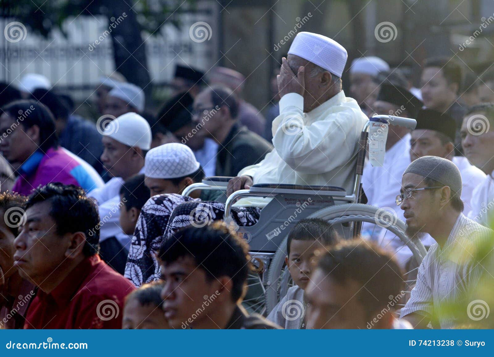 Muslims pray editorial stock photo. Image of java, crowd - 74213238