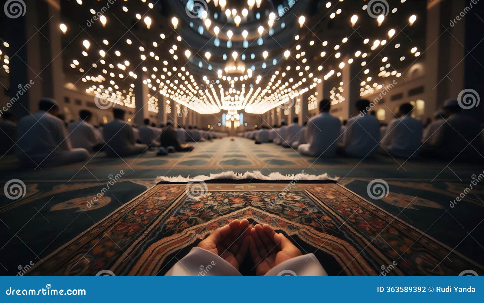 Muslims Praying Near Kaaba At Maqam Ibrahim In Mecca During Pilgrimage ...