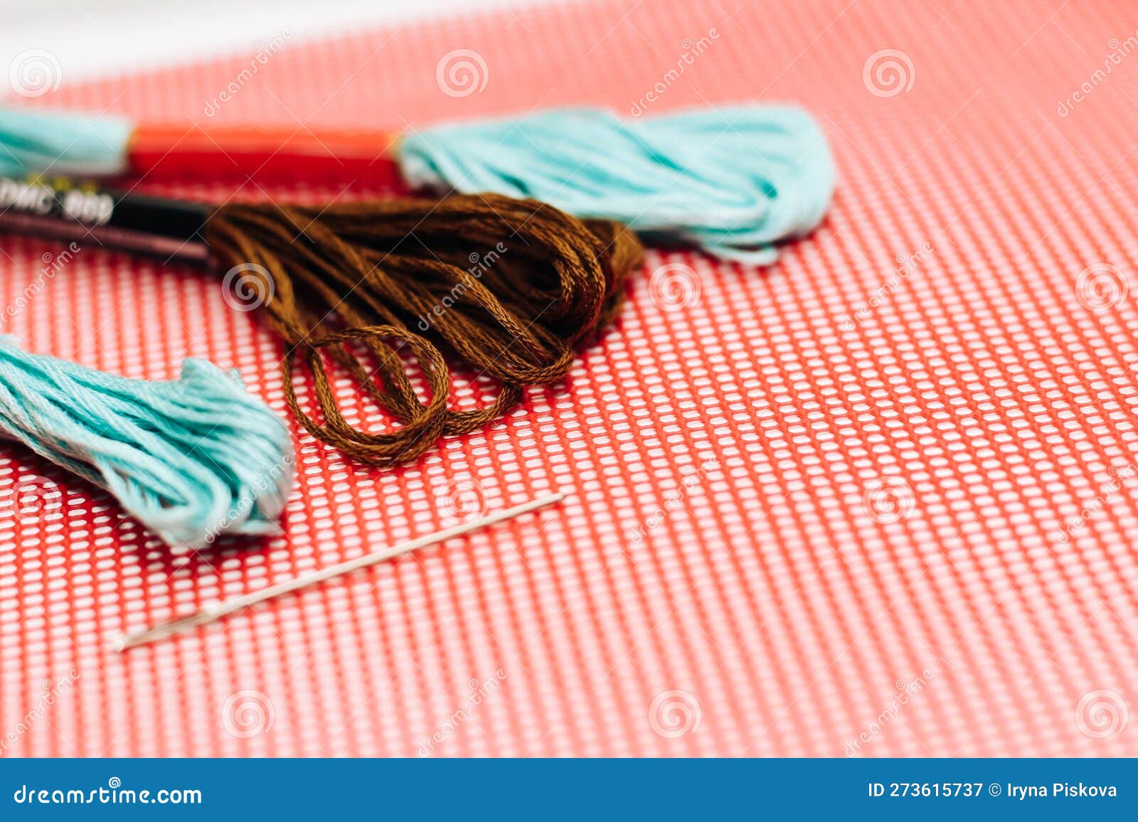 Muslin Threads for Embroidery and Plastic Canvas. Stock Image - Image ...