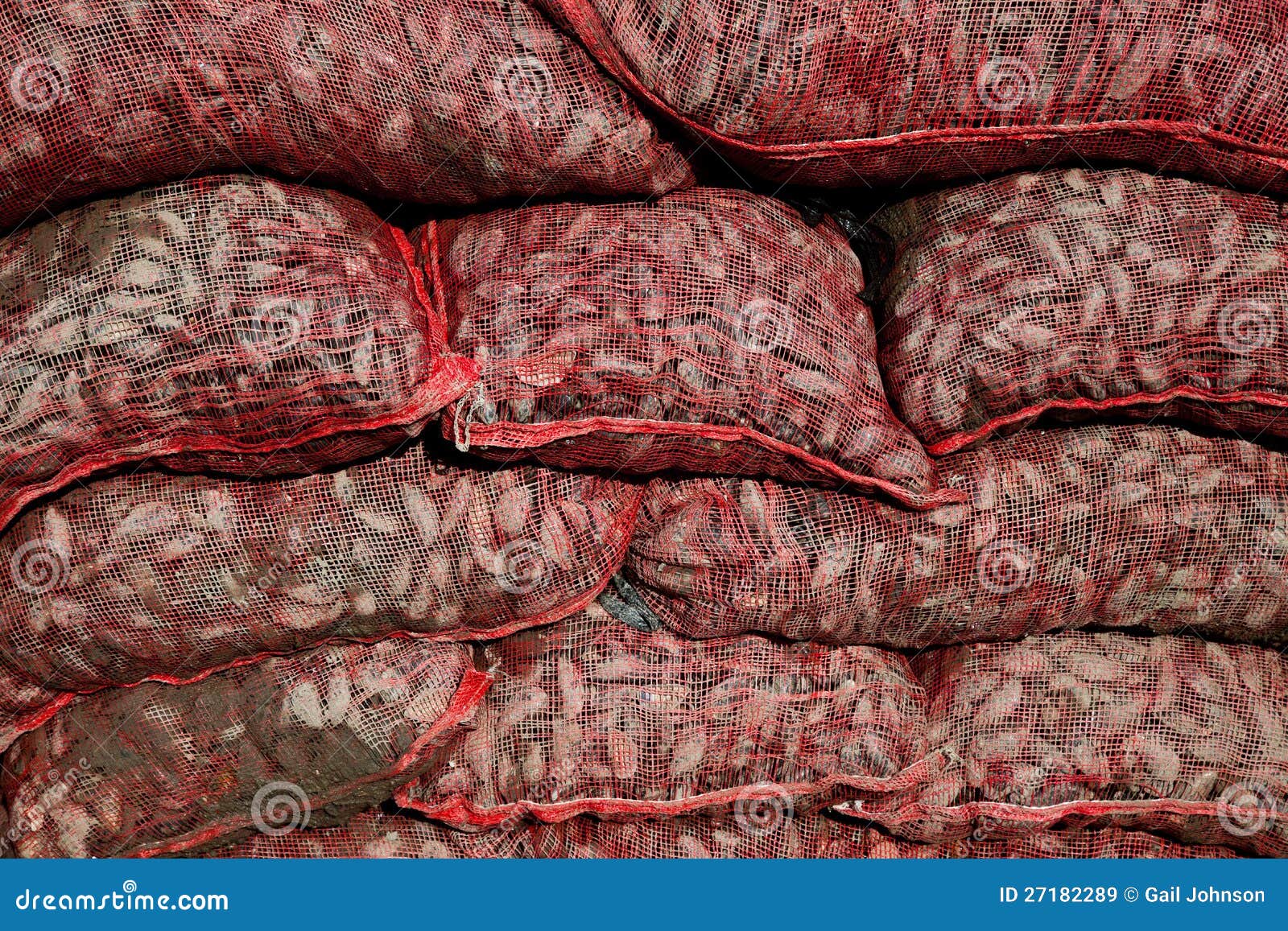 Mussel bags stock image. Image of tide, castle, reflections - 27182289