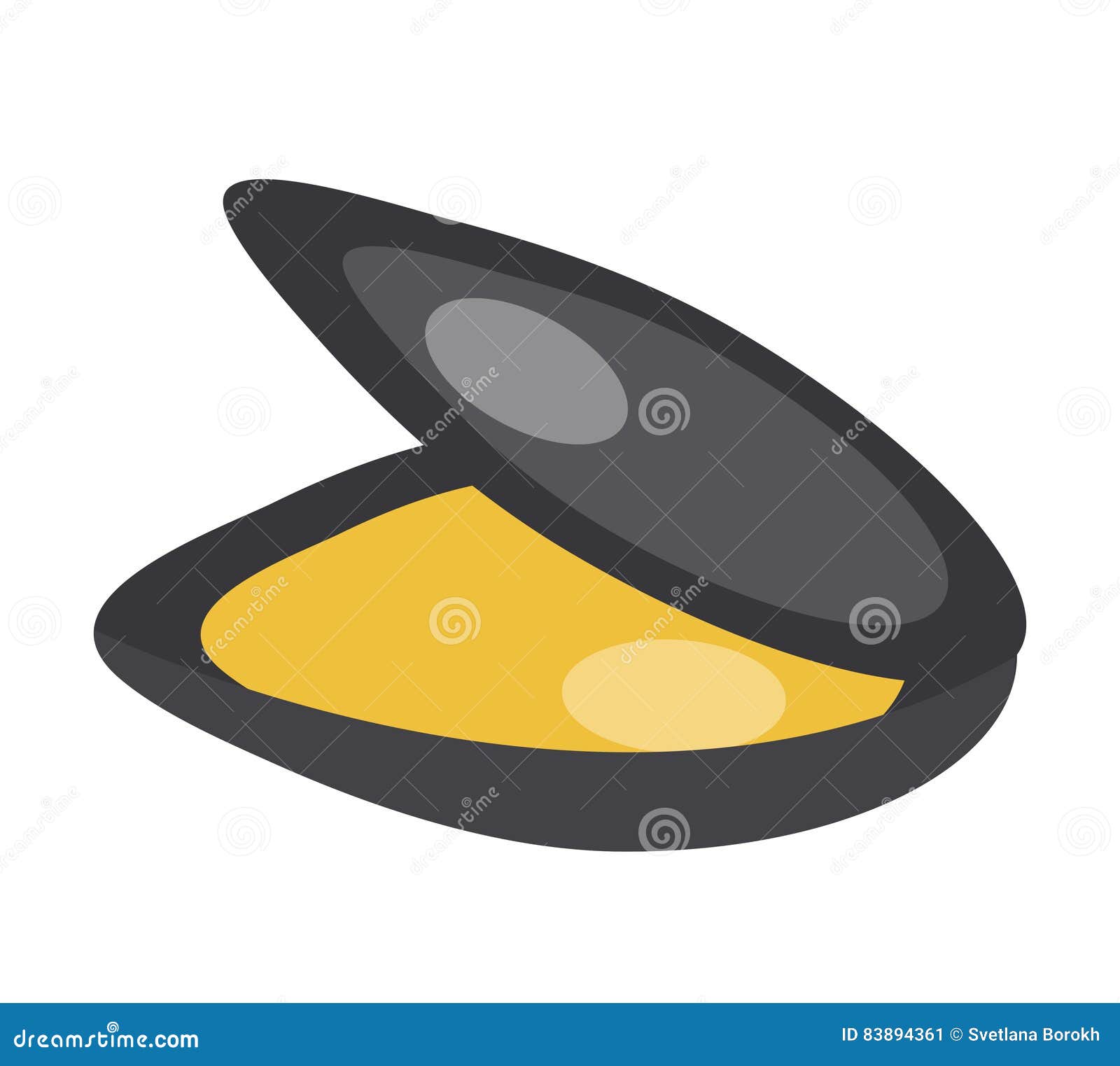 Mussel Icon Logo Element. Flat Style, Isolated on White Background ...