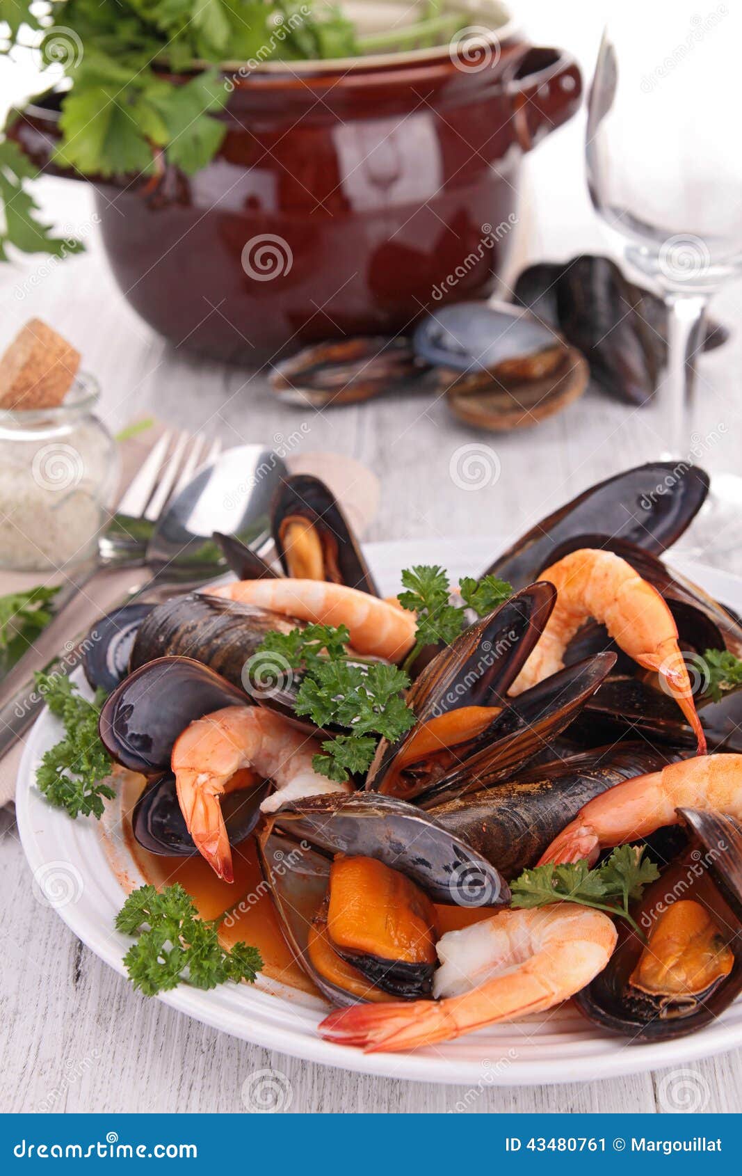 Mussel and shrimp stock image. Image of crustacean, shrimp - 43480761