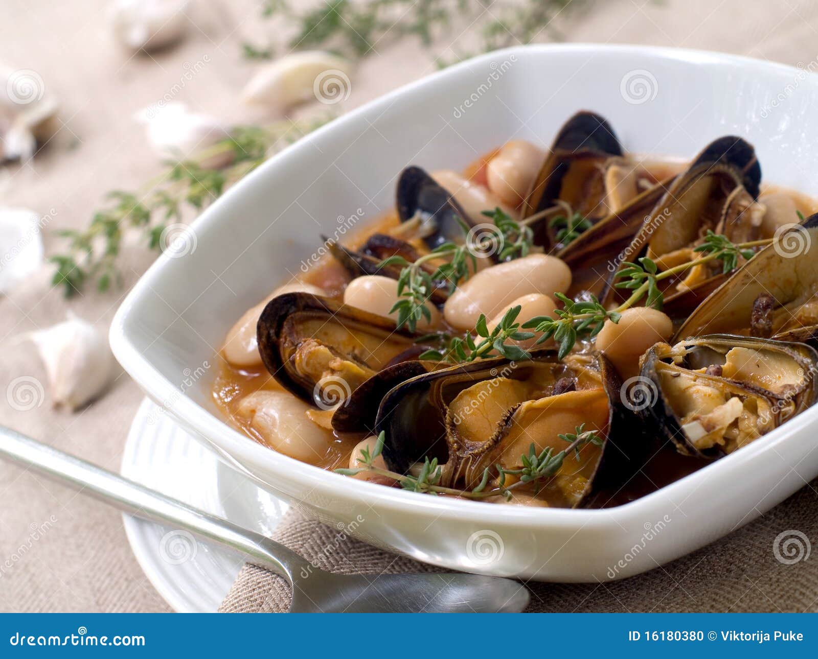Mussel soup stock photo. Image of food, fish, dining - 16180380
