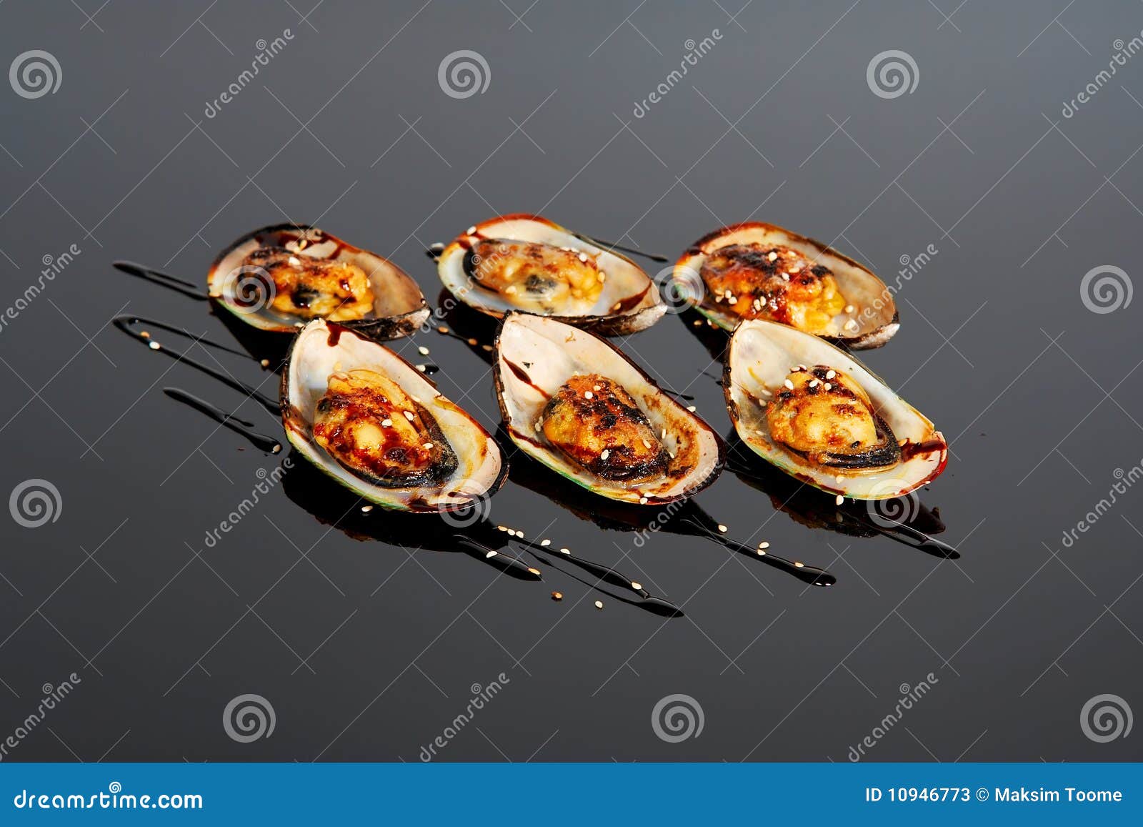 Mussels stock image. Image of gourmet, dinner, grey, cooked - 10946773