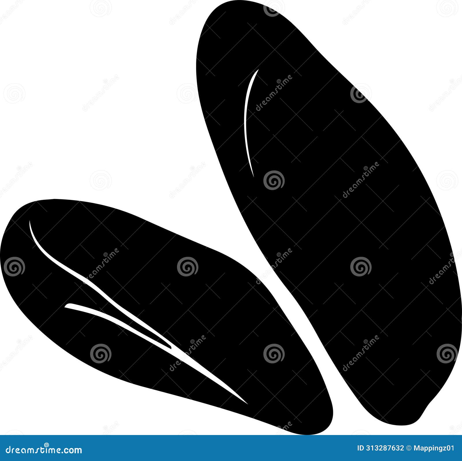 Mussels Black Silhouette Generative Ai Stock Vector - Illustration of ...