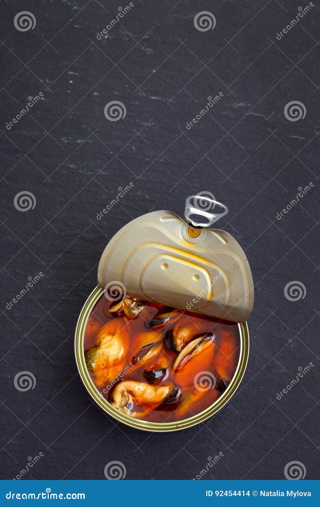 Mussels in Box on Black Background Stock Photo - Image of meat ...