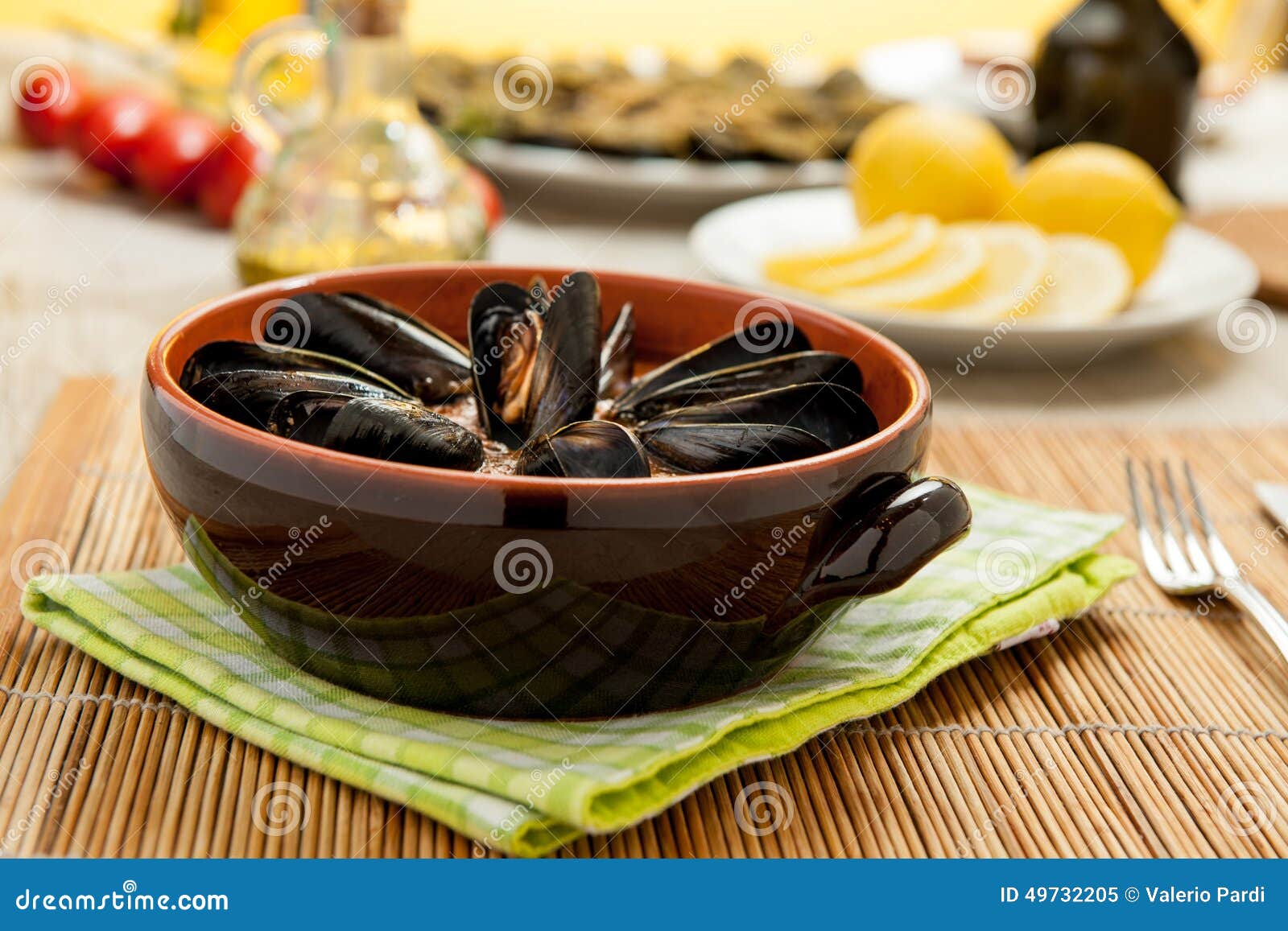 Mussels Cooked Served on the Table Stock Image - Image of mussel ...