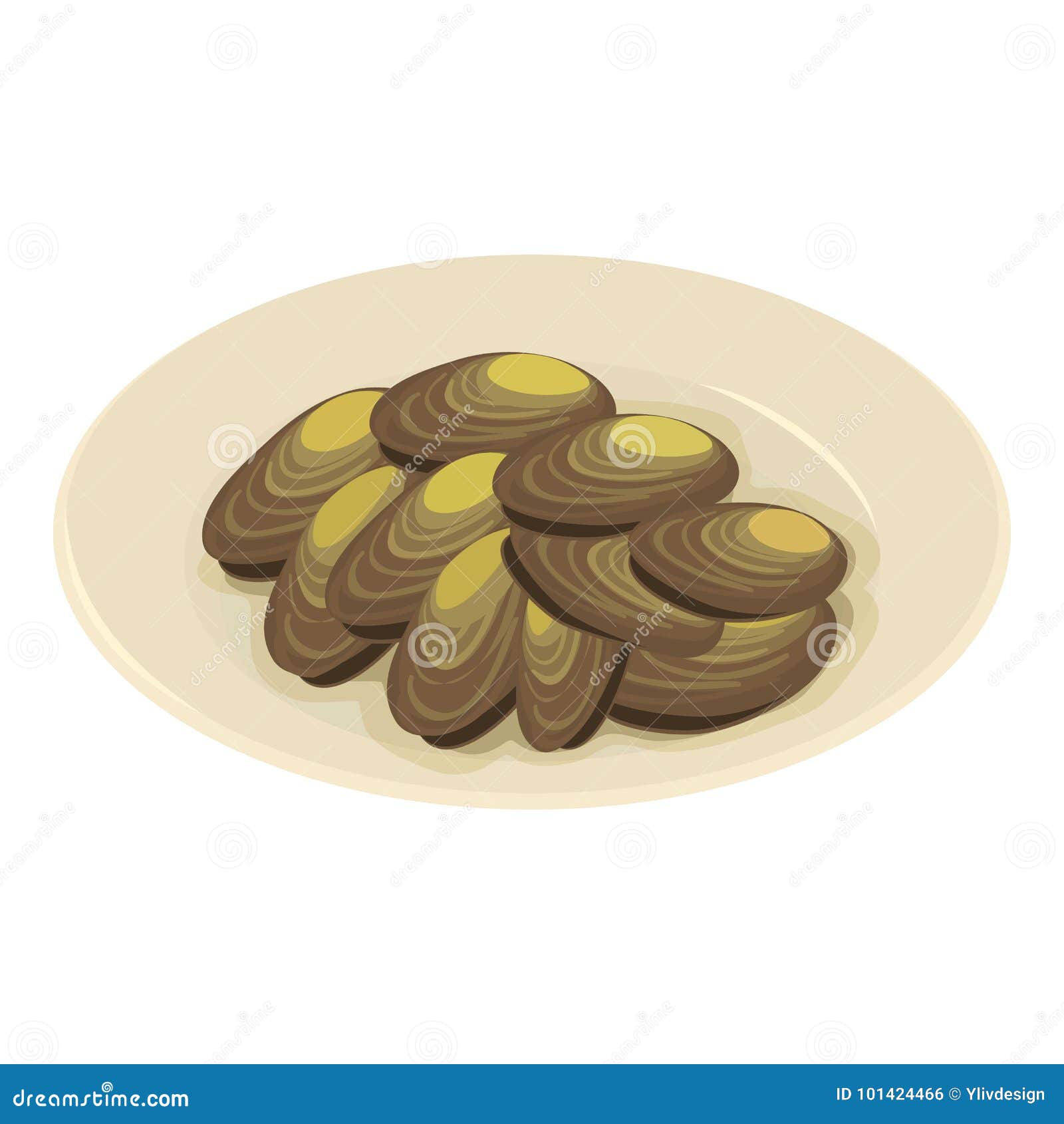 Mussels Icon, Isometric 3d Style Stock Vector - Illustration of animal ...