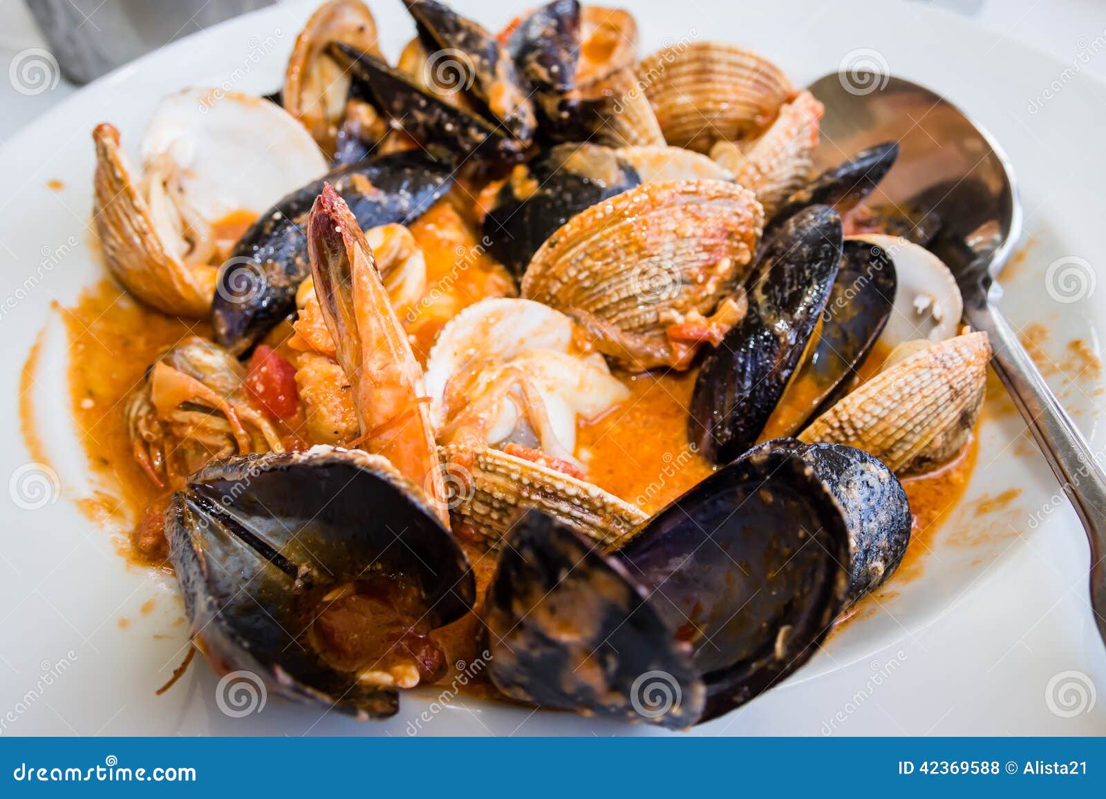 Mussels in Shell with Shrimps Stock Photo - Image of shrimp, lunch ...