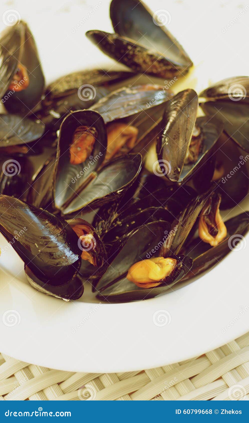 Mussels stock photo. Image of cooked, taste, plate, prepared - 60799668