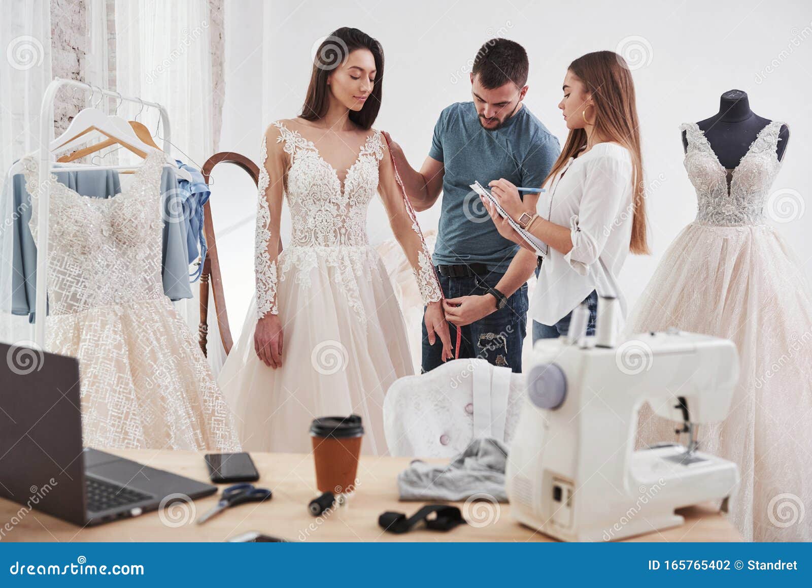 Must Be Awesome. the Process of Fitting the Dress in the Studio of Hand ...