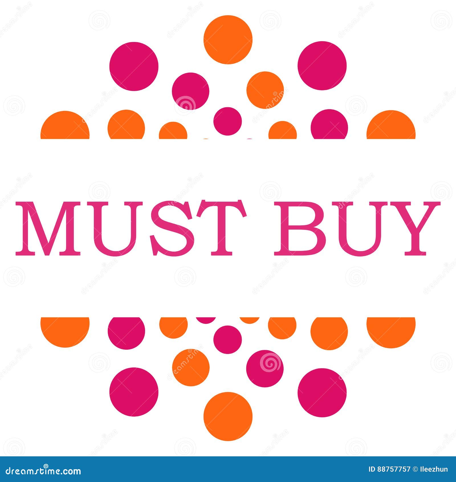 Must Buy Pink Orange Dots Circular Stock Illustration - Illustration of ...