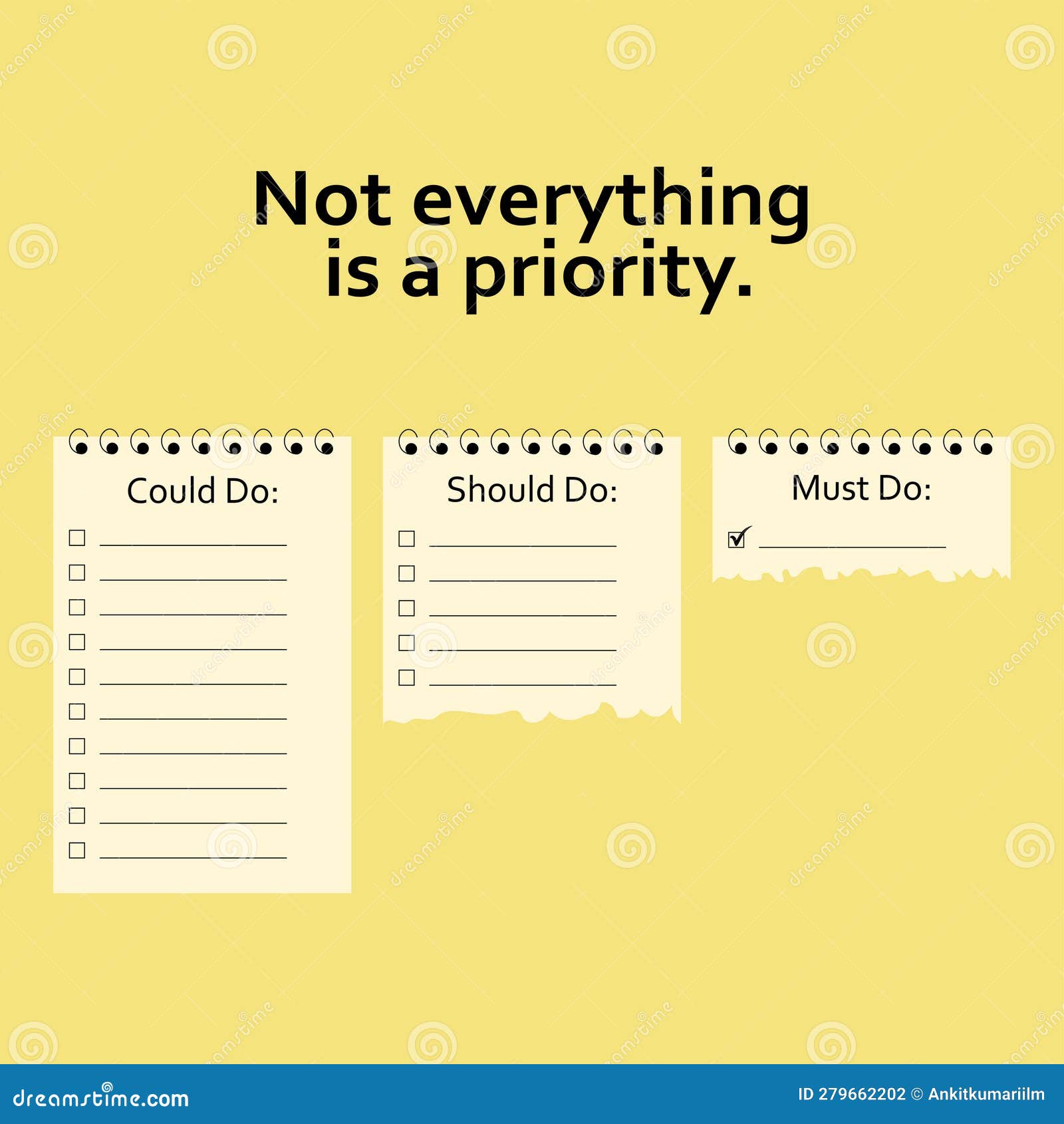 MUST DO Vector Illustration Graphical Representation Stock Illustration ...