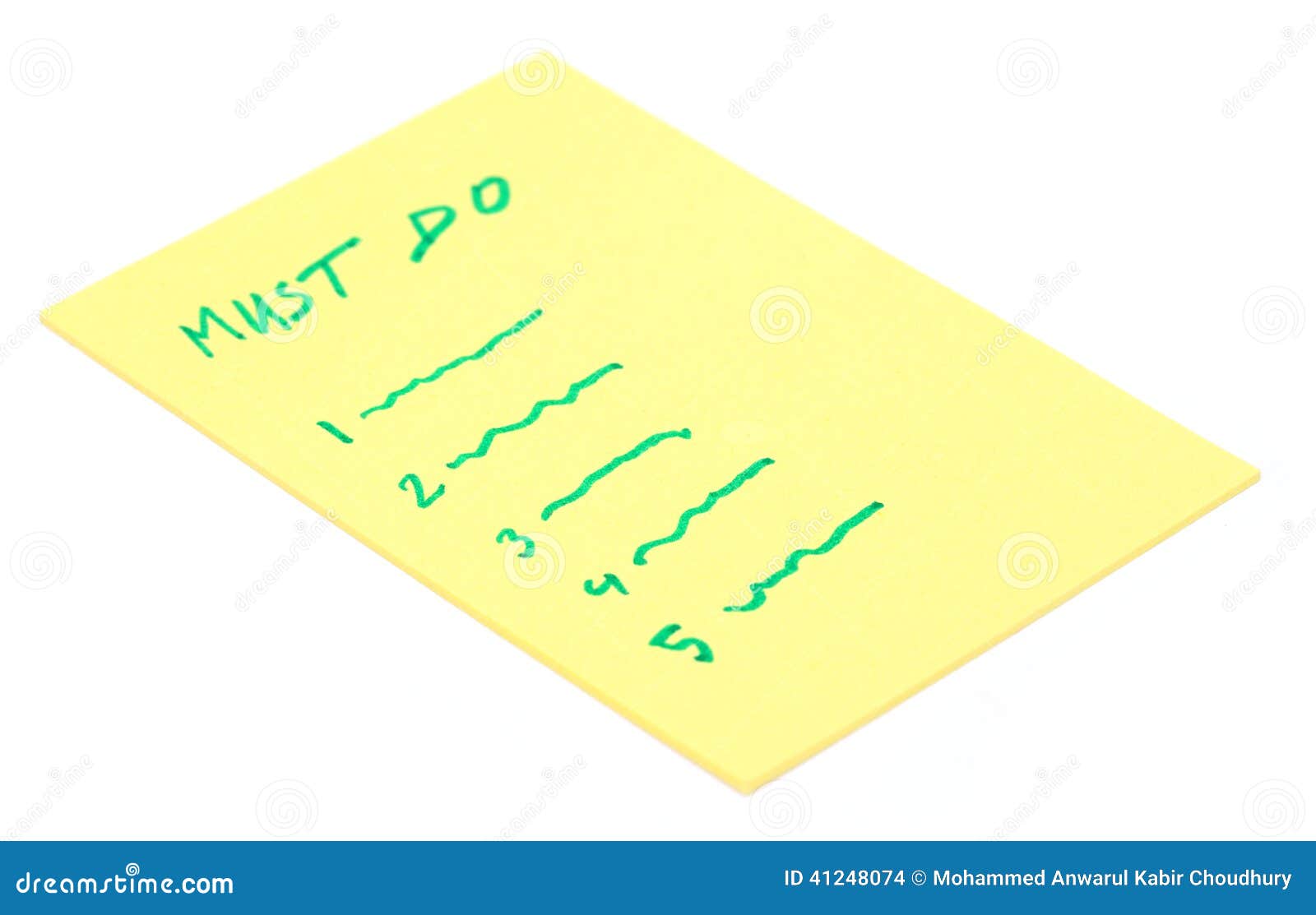 Must Do list stock photo. Image of check, organizer, yellow - 41248074