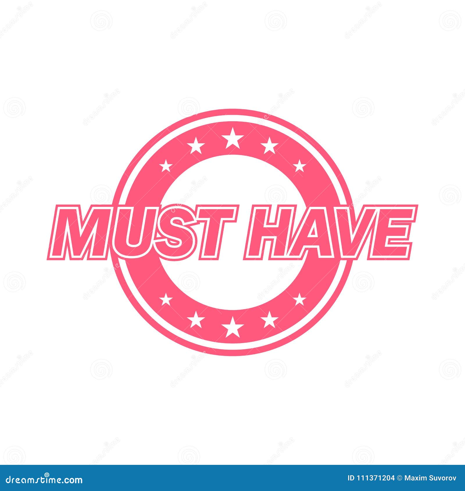 Must Have Label. Red Color, Isolated on White Stock Vector ...