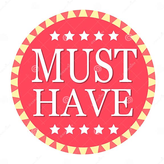 Must have modern tag badge stock vector. Illustration of vector - 56980406