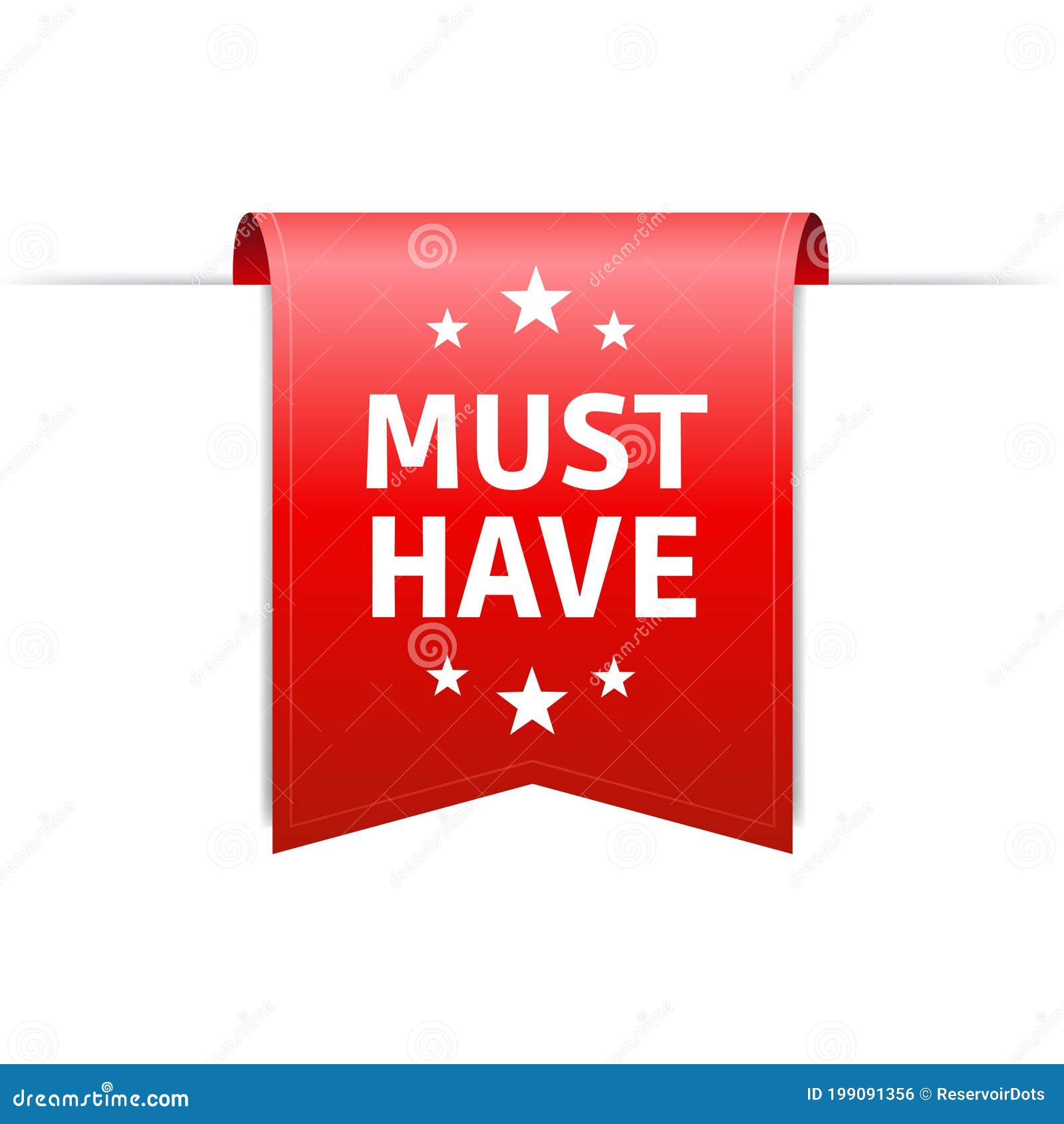 Must Have Red Label stock vector. Illustration of urgent - 199091356