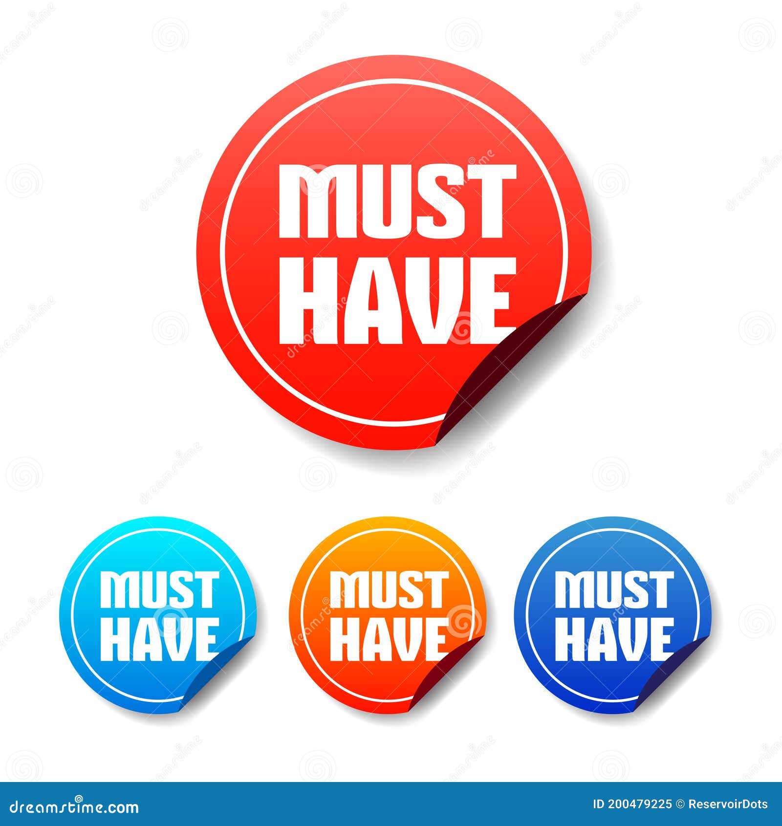 Must Have Round Stickers stock vector. Illustration of sale - 200479225
