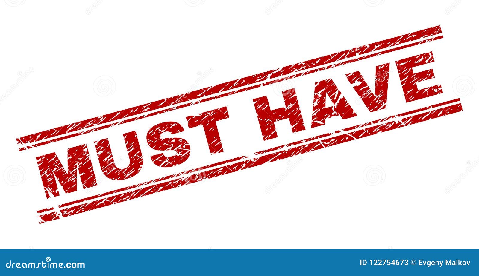 Scratched Textured MUST HAVE Stamp Seal Stock Vector - Illustration of ...