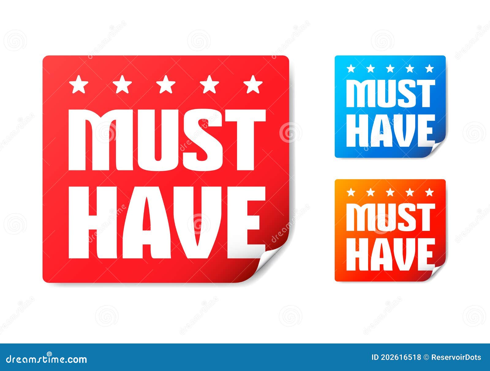 Must Have Stickers stock vector. Illustration of offer - 202616518