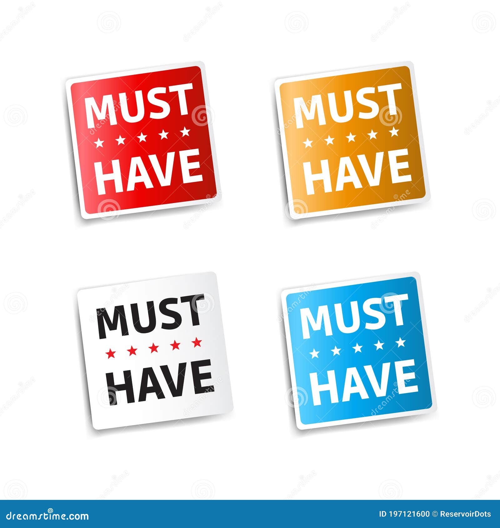Must Have Stickers stock vector. Illustration of limited - 197121600