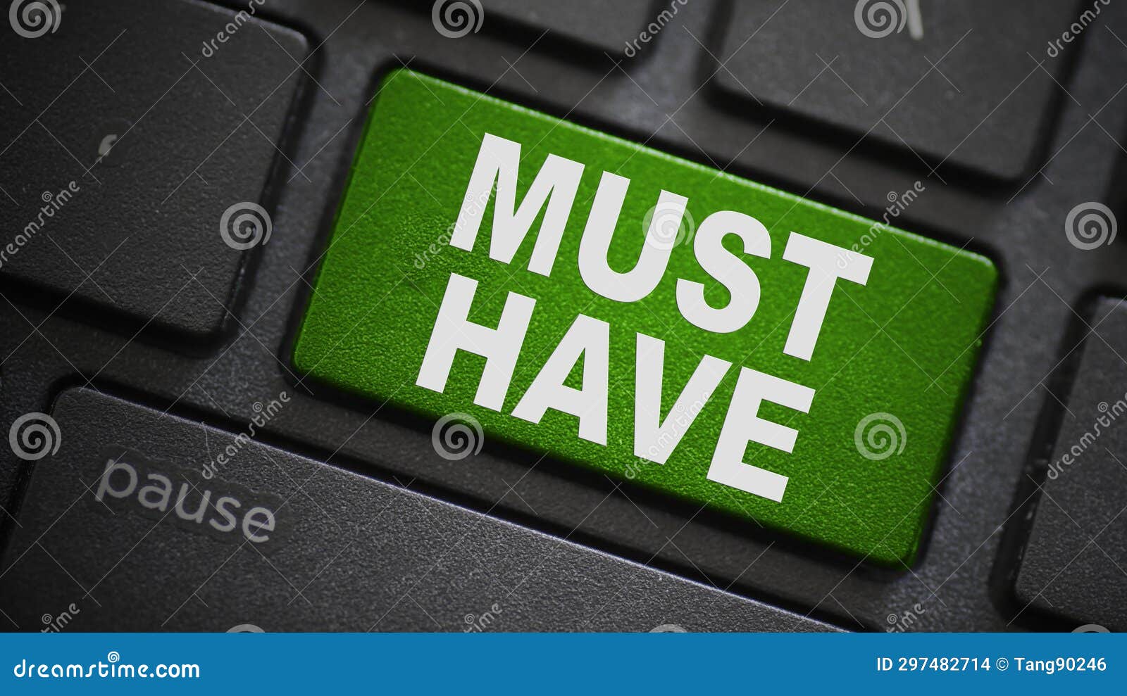 Must Have Text Button on Keyboard Stock Photo - Image of financial ...