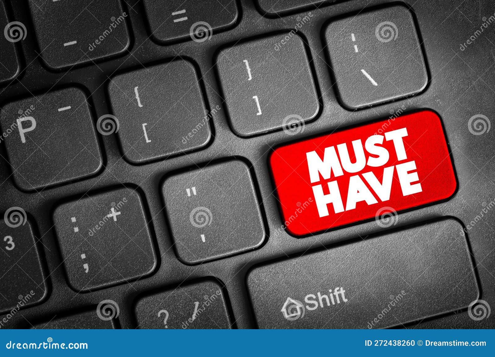 Must Have Text Button on Keyboard, Concept Background Stock Photo ...