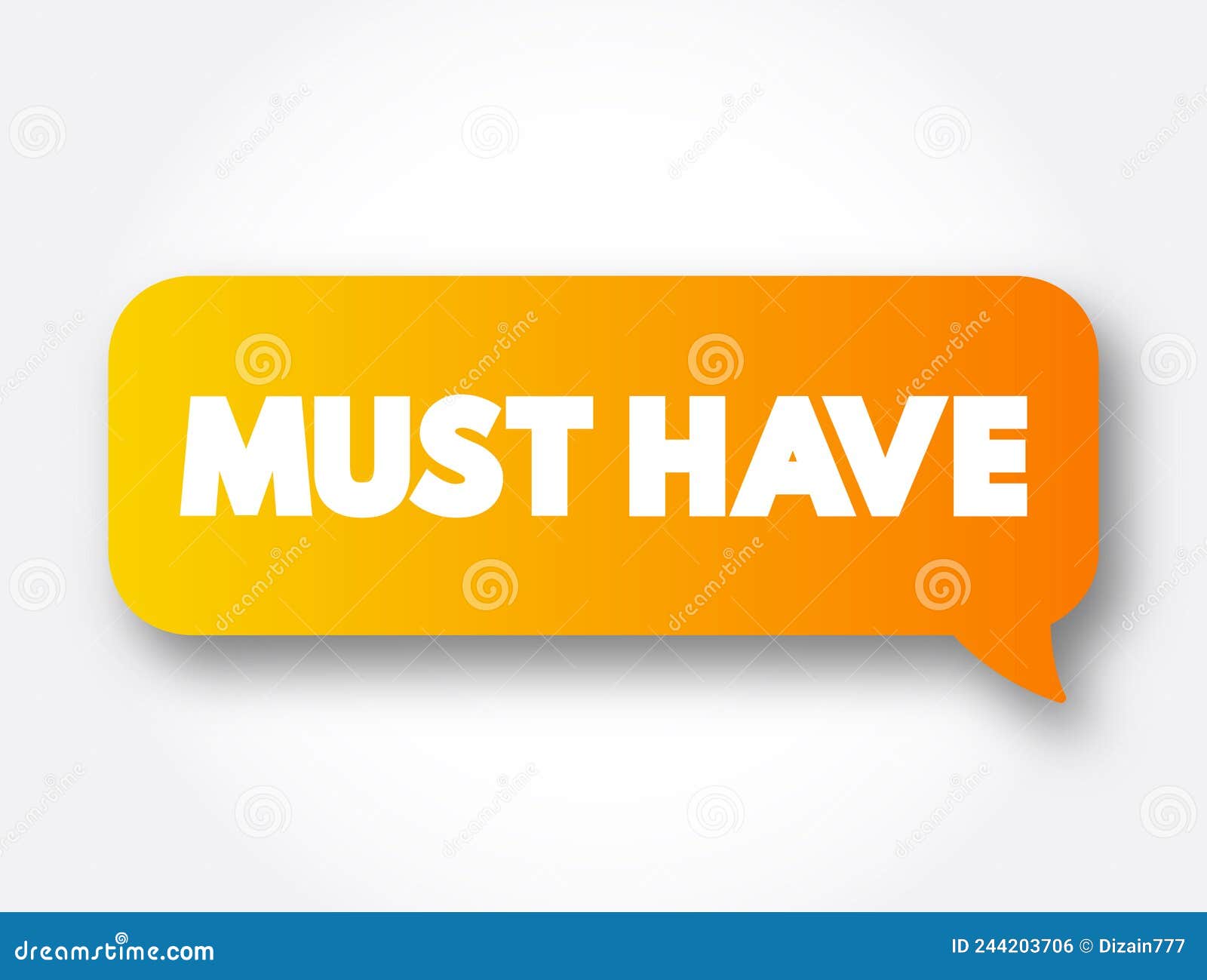 Must Have Text Message Bubble, Concept Background Stock Illustration ...