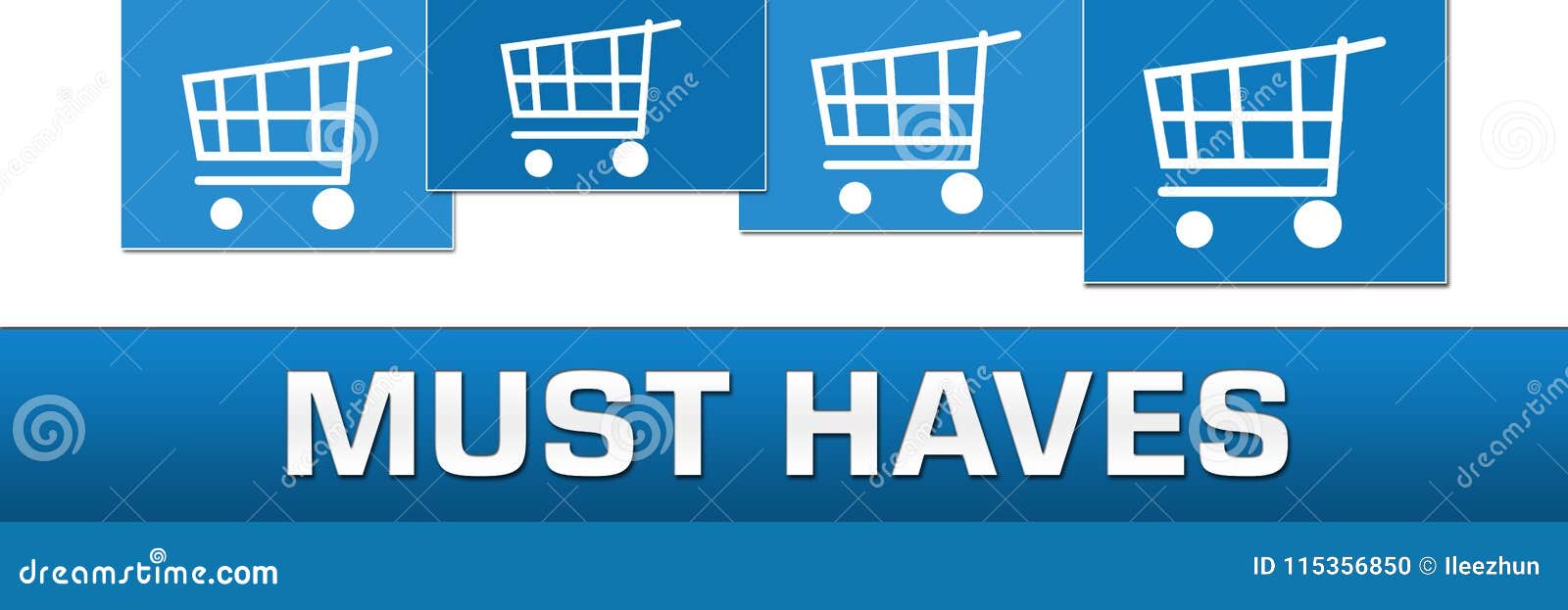 Must Haves Blue Stripes on Top Stock Illustration - Illustration of ...