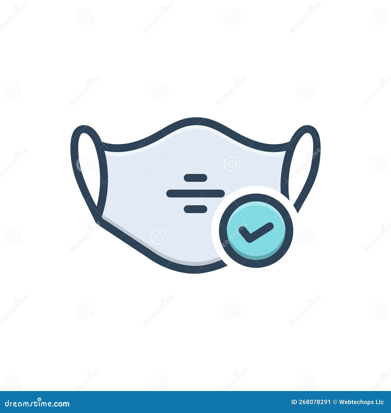 Color Illustration Icon for Must, Mask and Face Stock Illustration ...