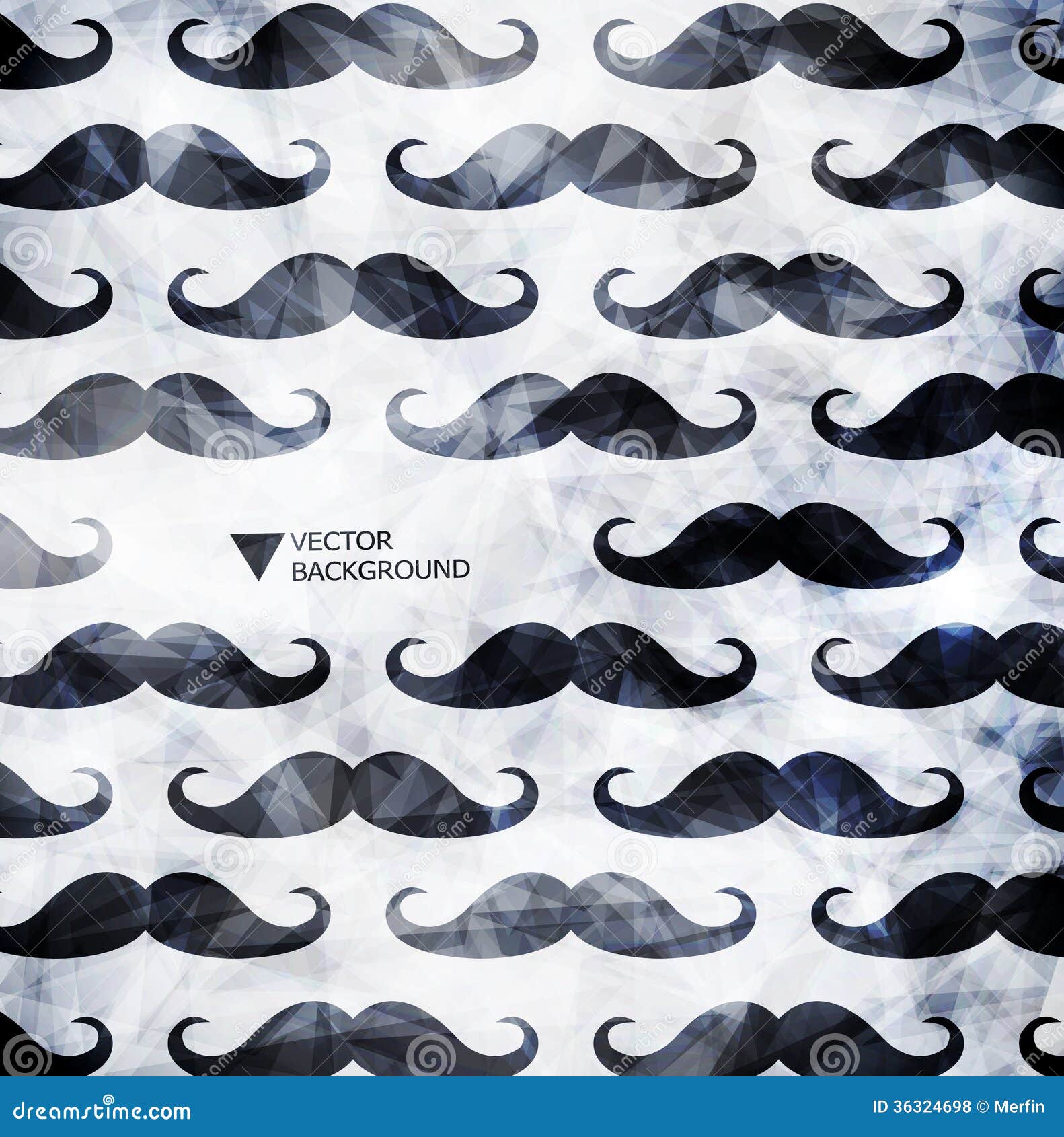 Mustache Background in Modern Style Stock Illustration - Illustration ...