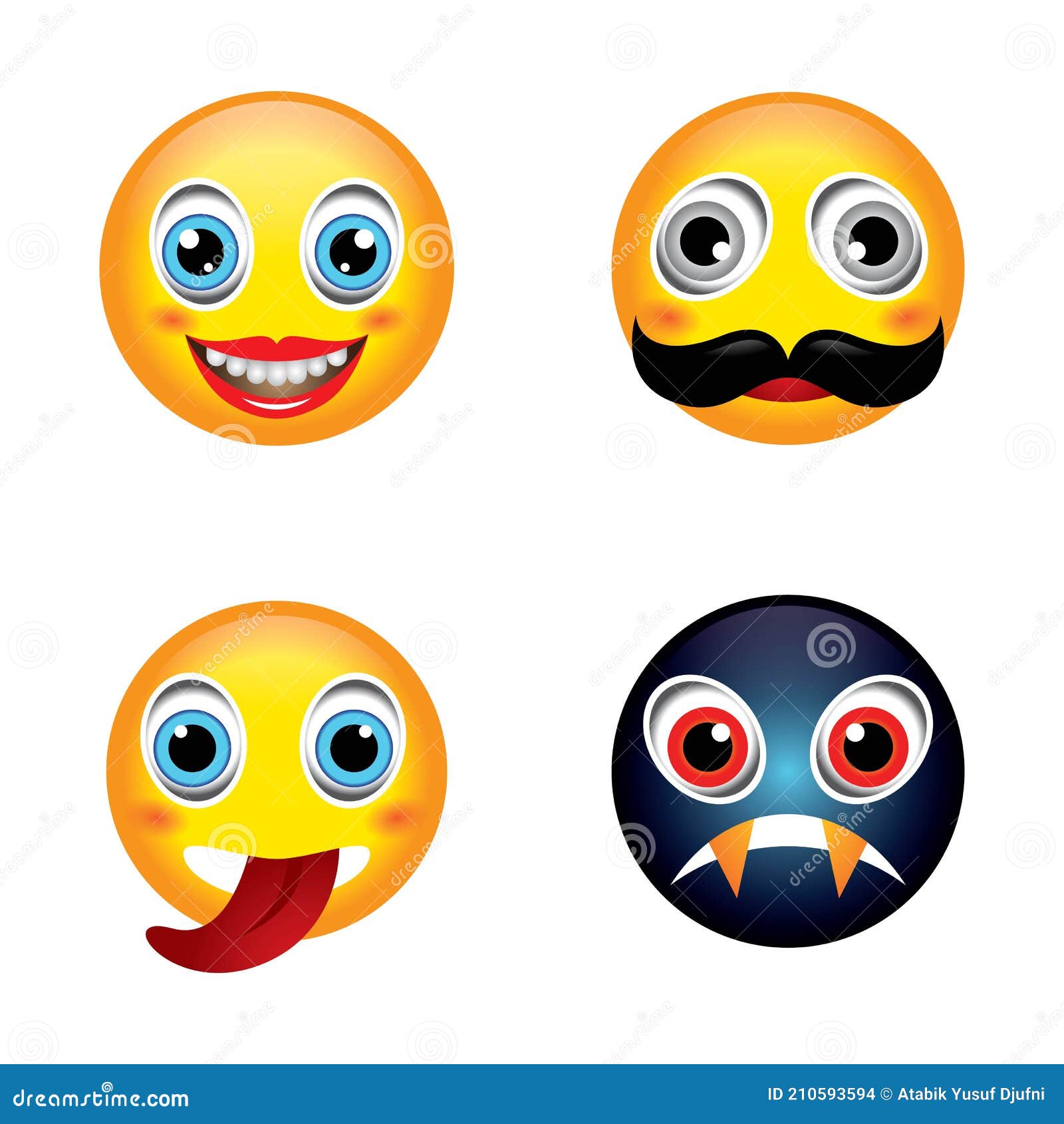 Mustache emoticon image stock vector. Illustration of isolated - 210593594