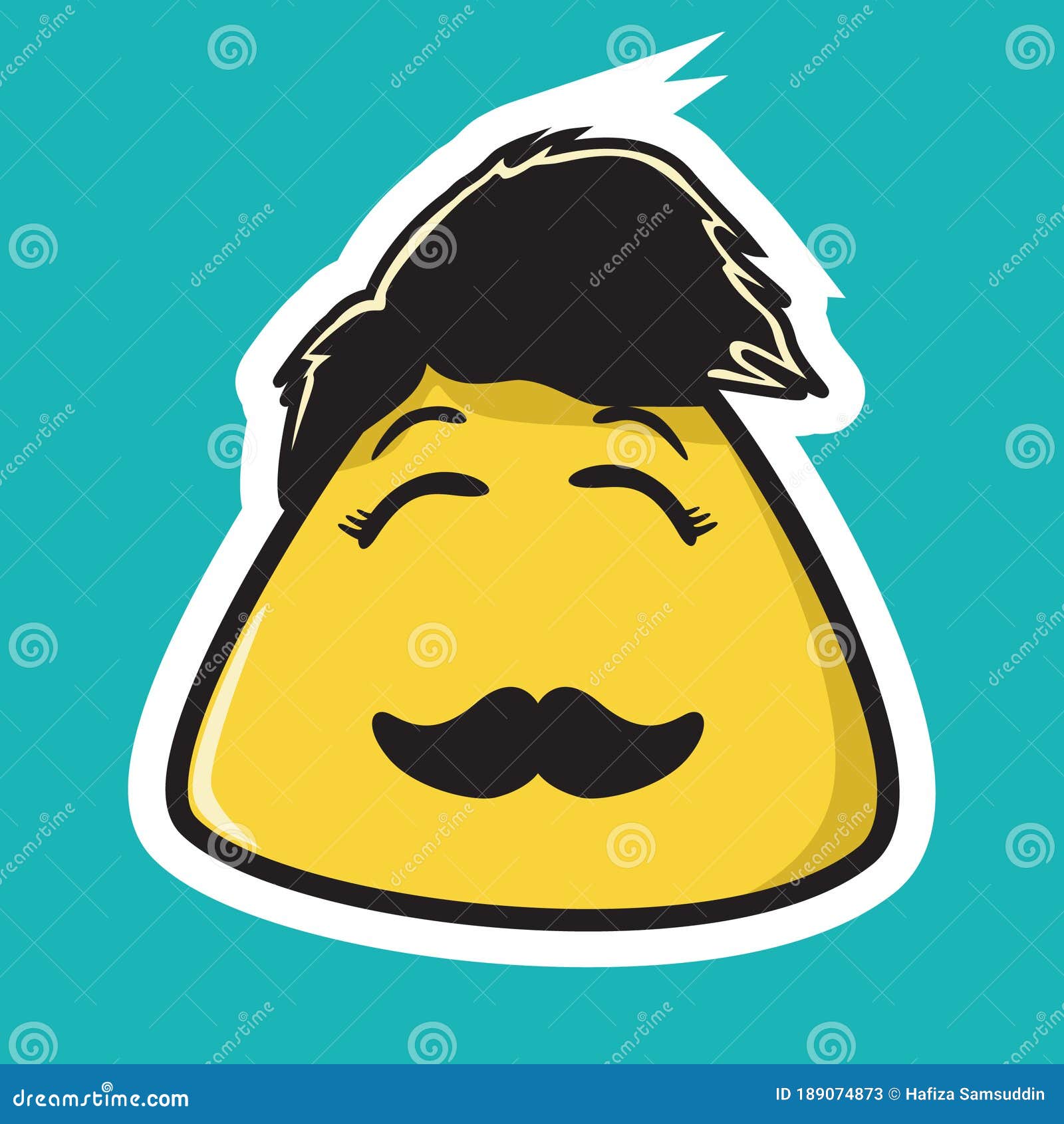 Mustache Emoticon. Vector Illustration Decorative Design Stock Vector ...