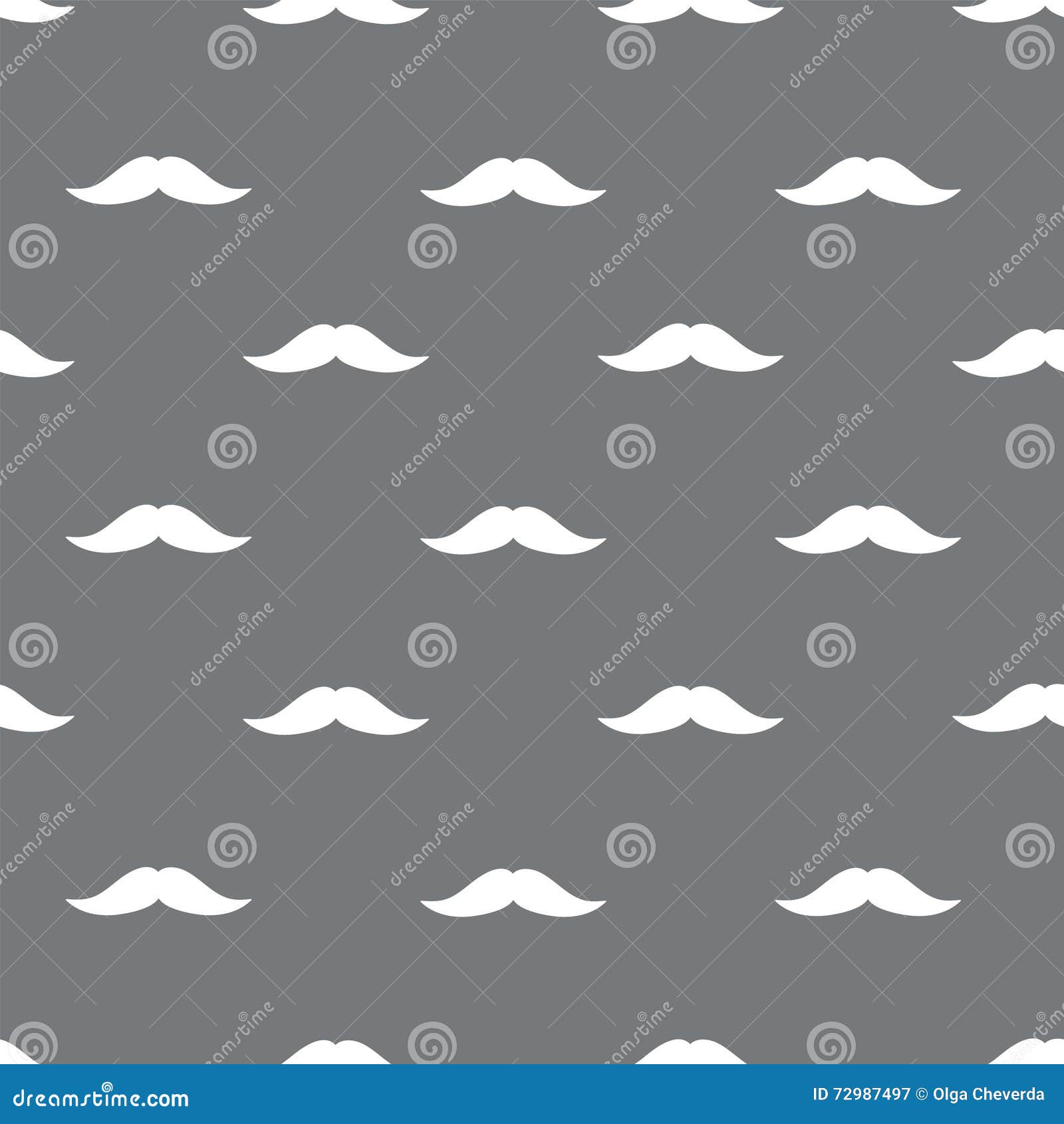 Mustache on a Gray Background Vintage Pattern Stock Vector ...