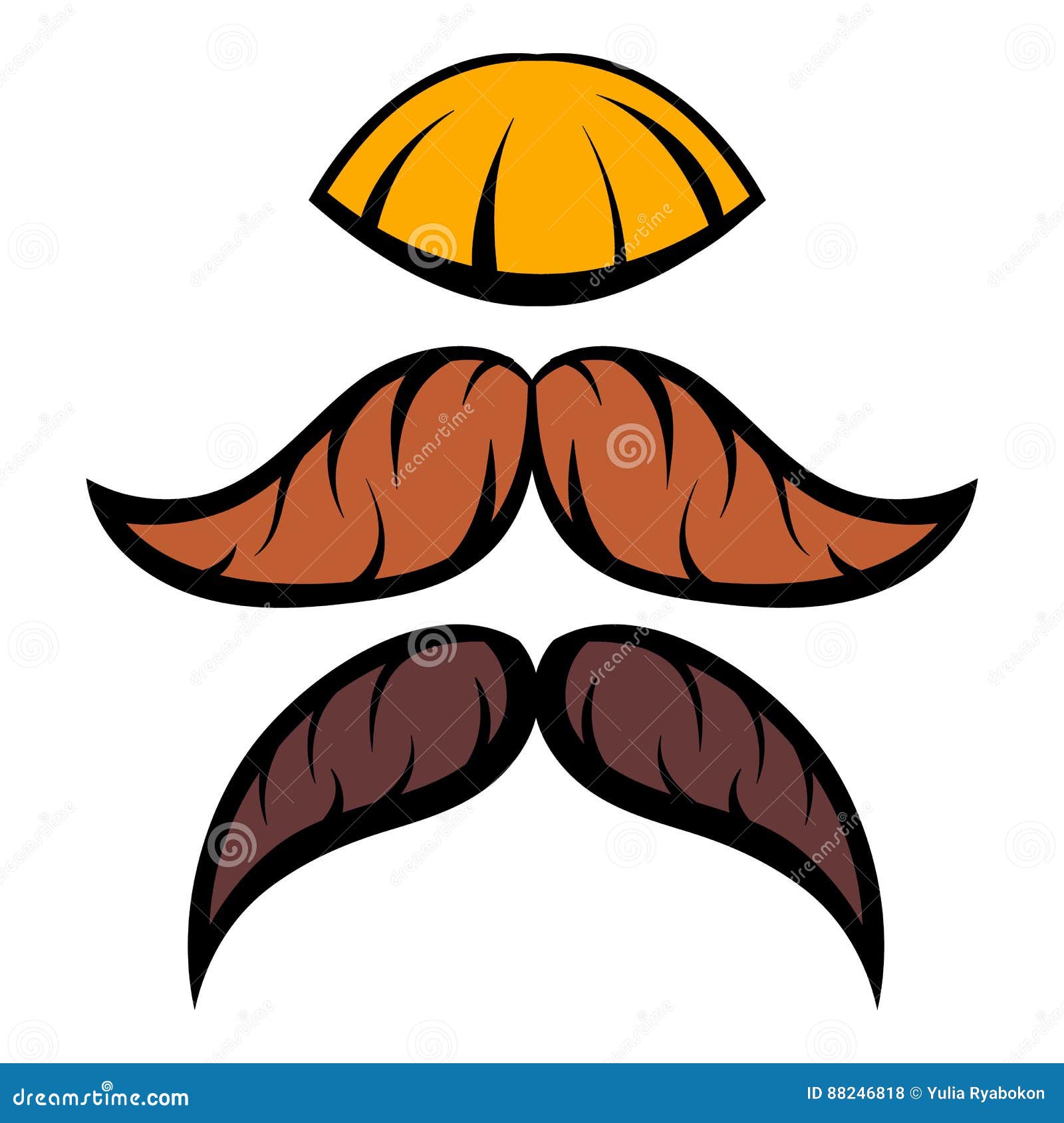 Mustache icon cartoon stock vector. Illustration of logo - 88246818