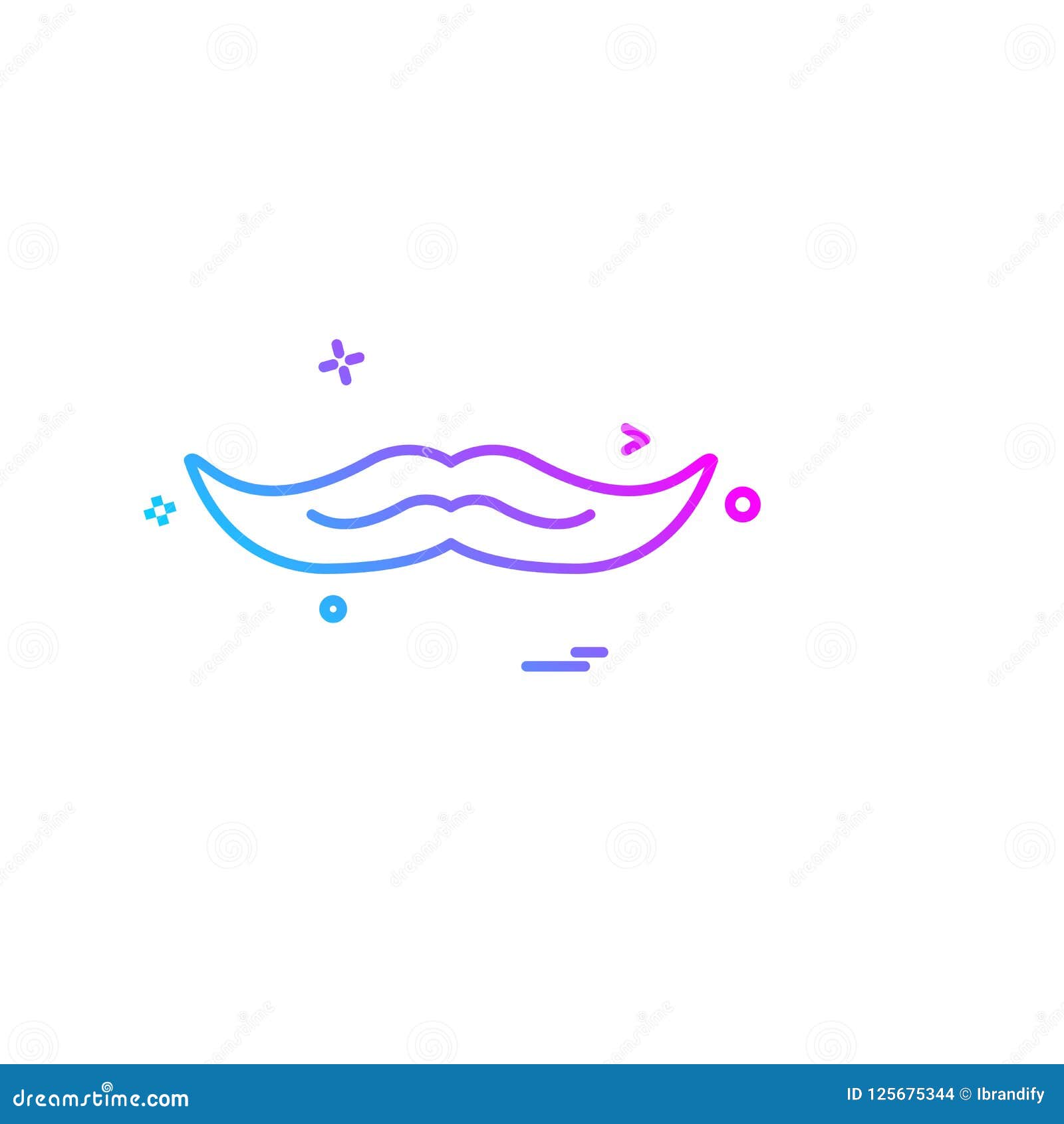 Mustache Icon Design Vector Stock Vector - Illustration of character ...