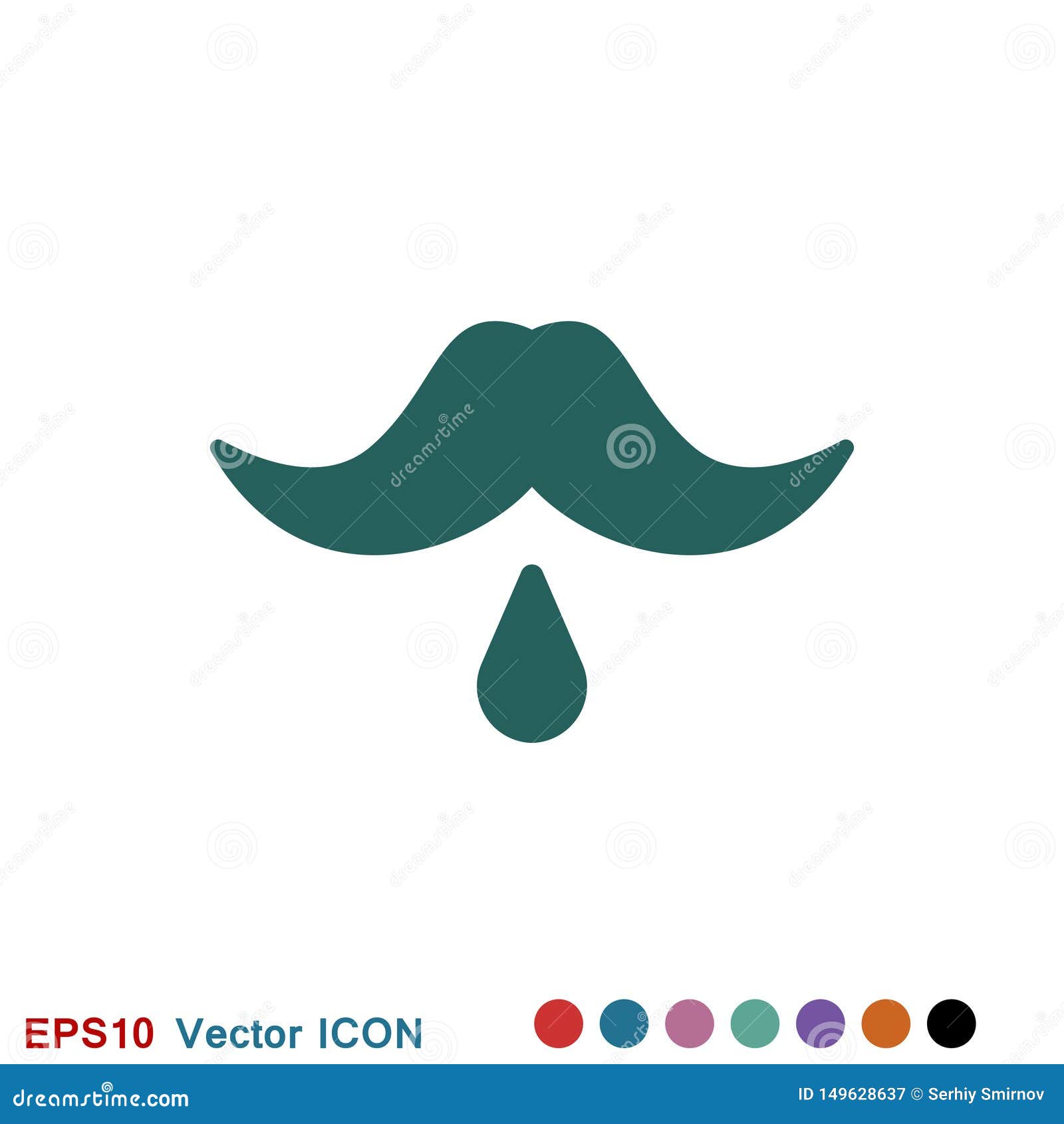 Mustache Icon Logo, Illustration, Vector Sign Symbol for Design Stock ...