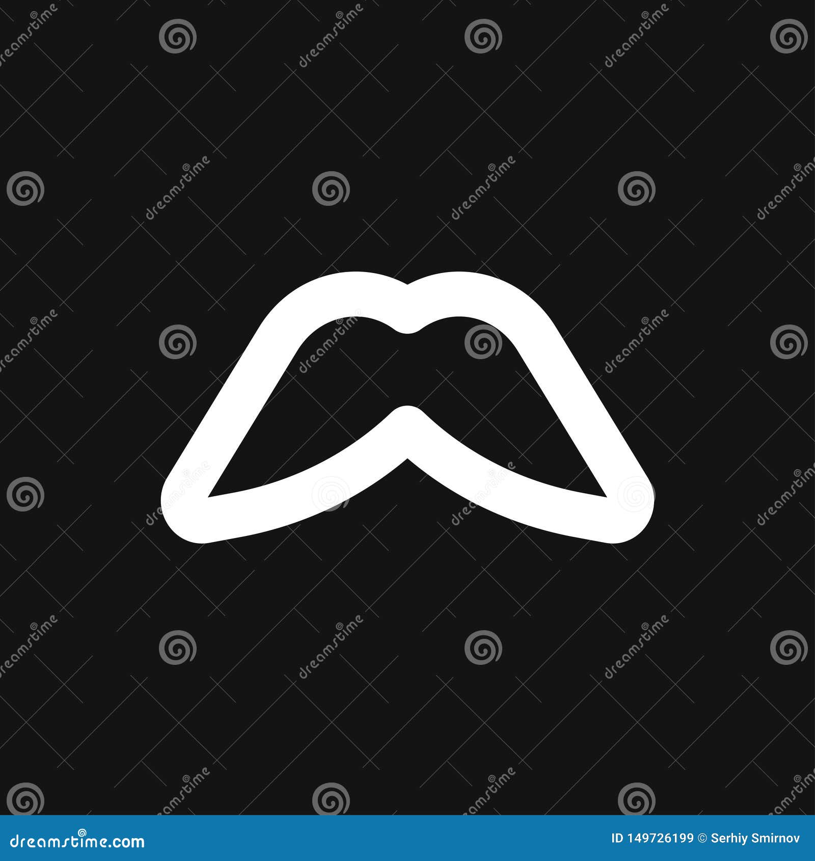 Mustache Icon Logo, Illustration, Vector Sign Symbol for Design Stock ...