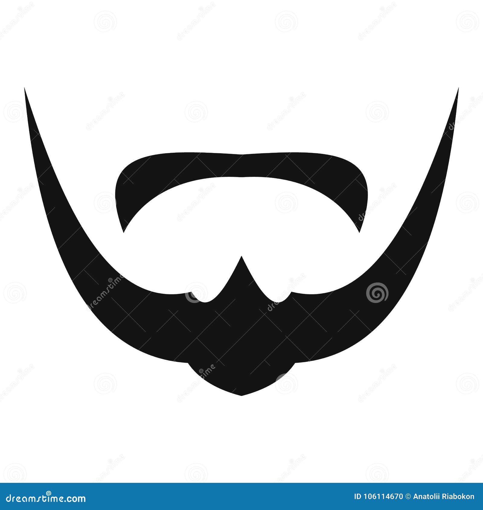 Mustache Icon, Simple Style. Stock Vector - Illustration of mouth ...