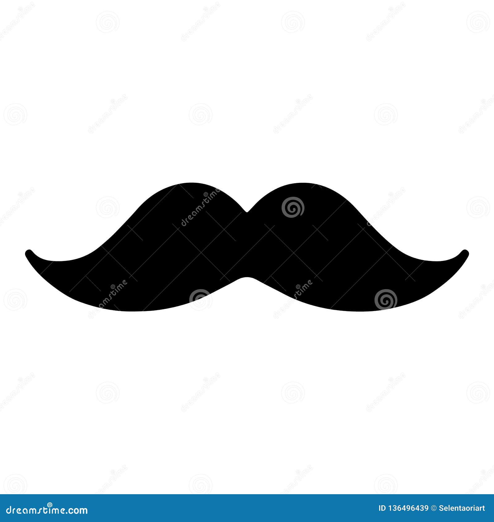Mustache icon stock vector. Illustration of curly, mask - 136496439