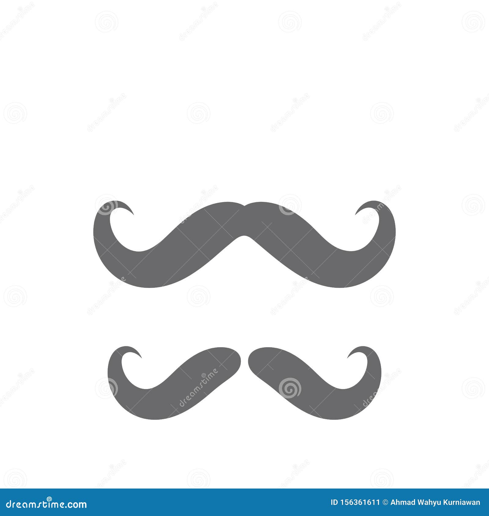 Mustache icon stock vector. Illustration of beard, mustache - 156361611