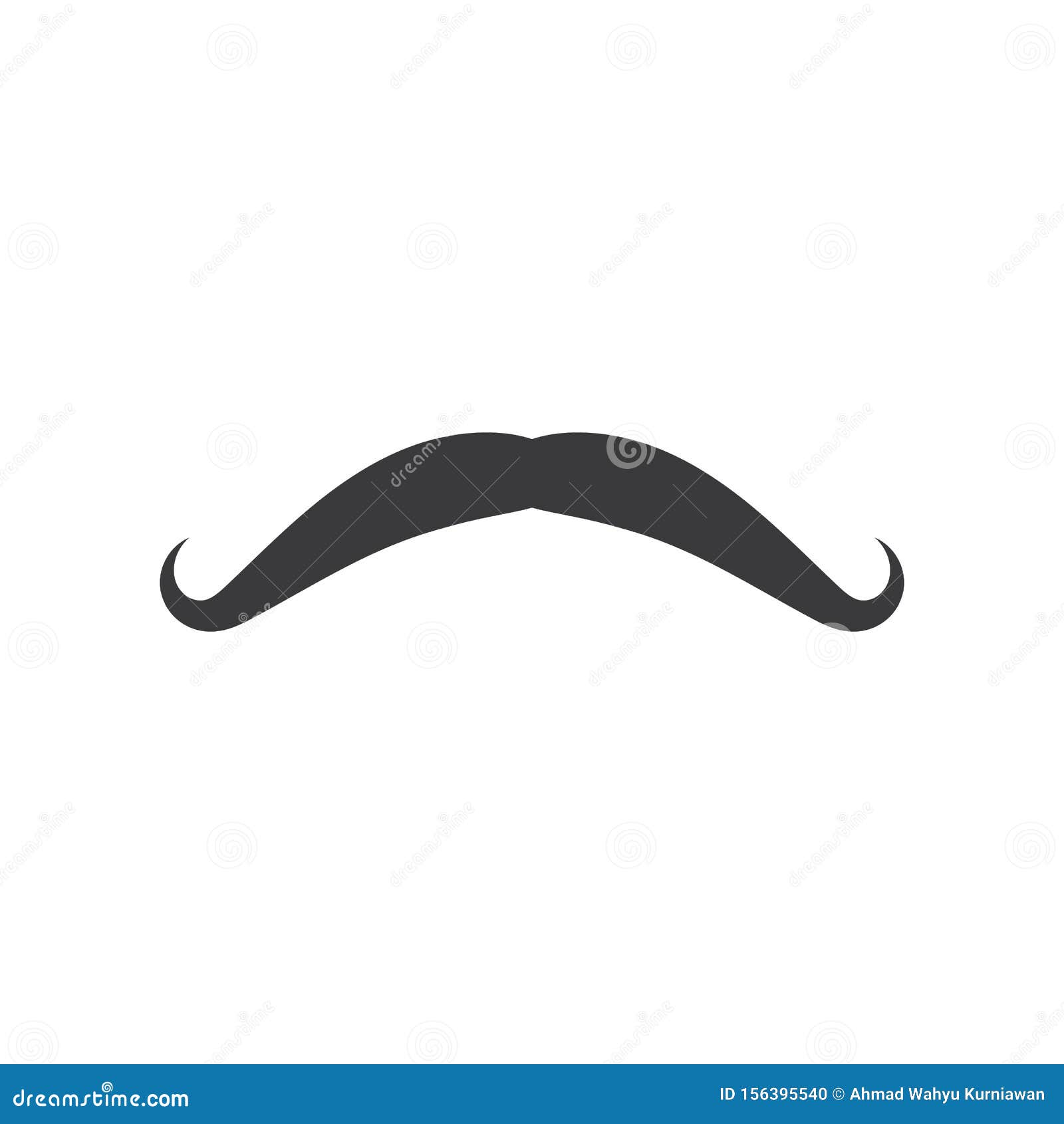 Mustache icon stock vector. Illustration of retro, person - 156395540