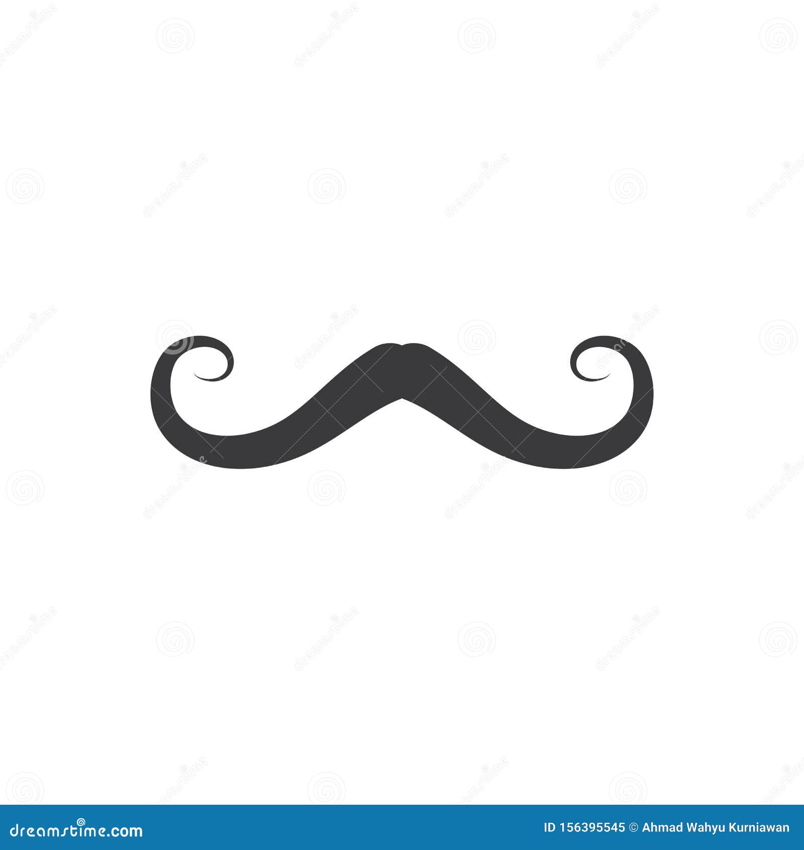 Mustache icon stock vector. Illustration of retro, male - 156395545