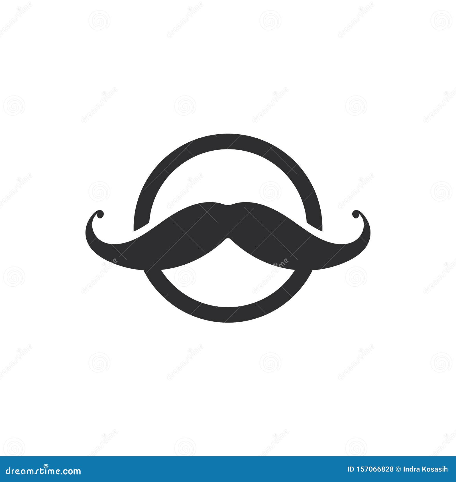 Mustache Logo Plantilla Vectorial Ilustración del Vector - Ilustración ...