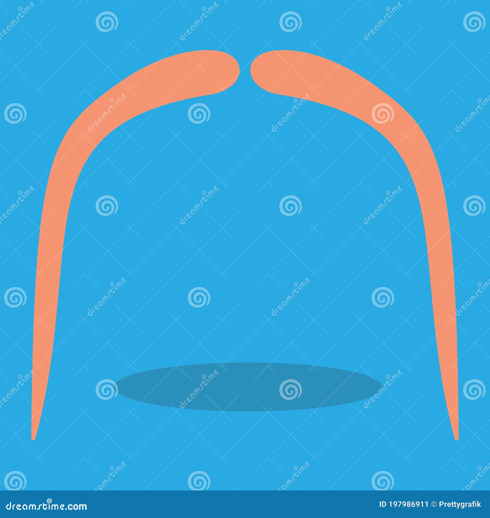 Mustache peach 11 stock vector. Illustration of mustache - 197986911