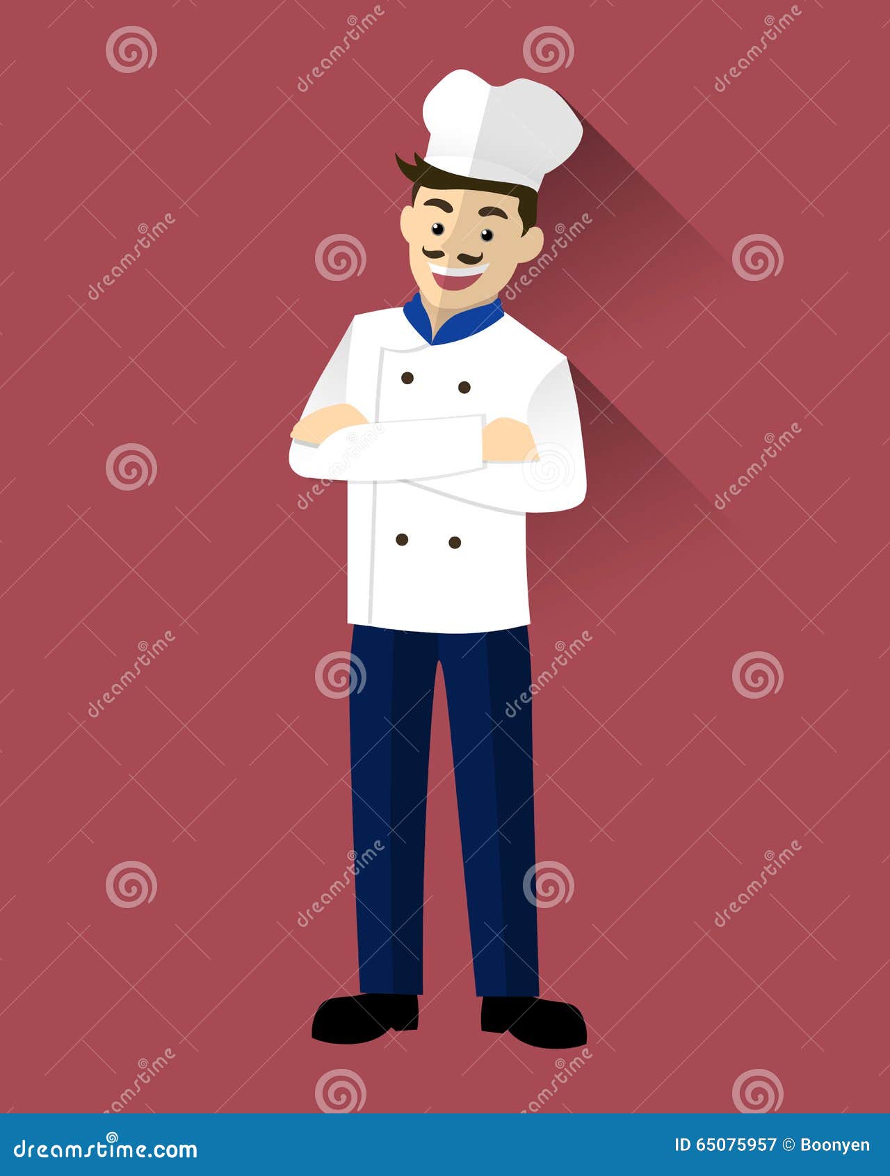 Professional Chefs Standing Together In The Restaurant Kitchen. Cartoon ...
